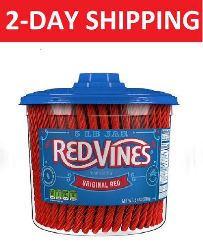 RED VINES Twists Original Red Licorice Bulk Candy Jar (5 lbs.) | eBay