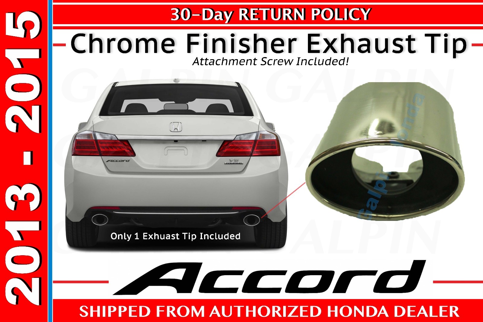 13-15 Genuine OEM Honda Accord Finisher Exhaust Tip 18310-T2F-A02 ...