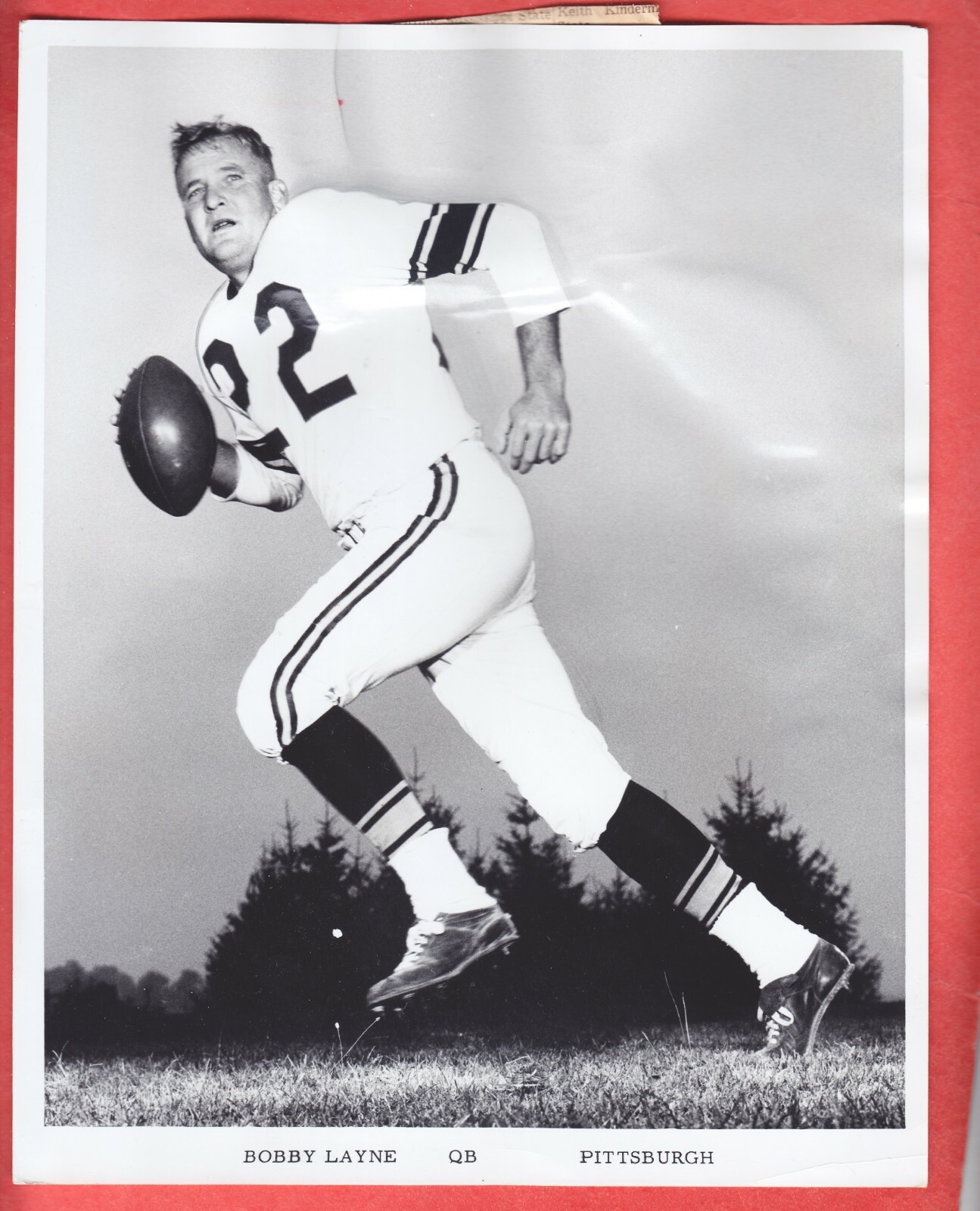 1962 PITTSBURGH STEELERS TEAM ISSUE 8 X 10 GLOSSY TYPE 1 BOBBY LAYNE ...