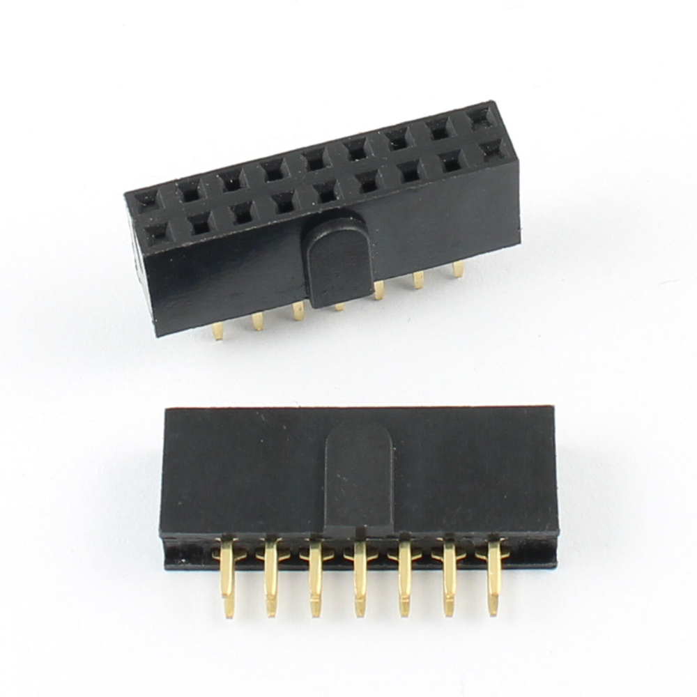 20Pcs 2.54mm Pitch 2x7 14 Pin Female Header Strip Connector Polarizing ...