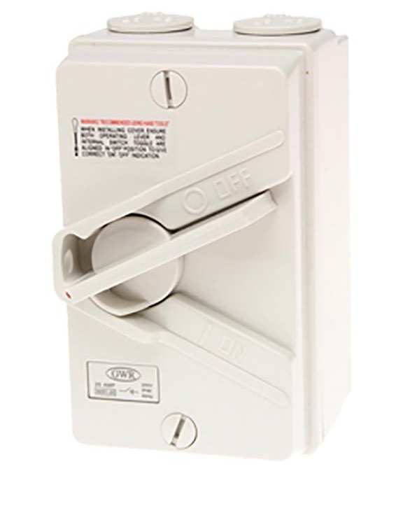 Eureka MINI ISOLATOR MIS1-20 20A 1-Pole IP56 Weatherproof *Australian ...