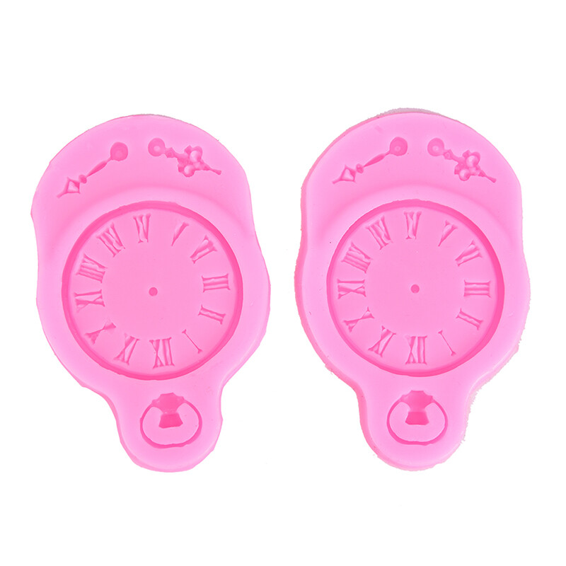 1PC Clock Silicone Molds Cupcake Fondant Decorating Tools Cookie ...