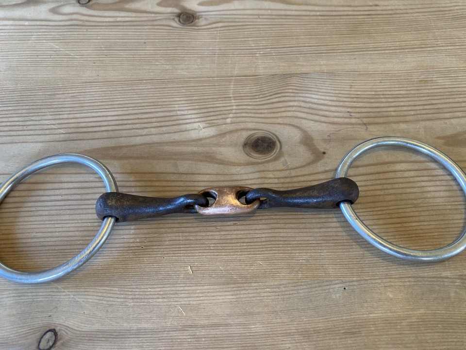 4.5" Sweet Iron Pony Bit With Copper Lozenge Shaped Mouth Piece Solid ...