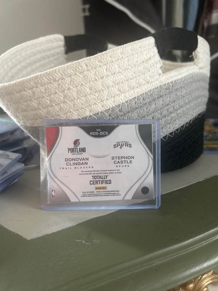 Stephon Castle/Donovan Clingan Dual Silver Rookie Patches Totally Certified | eBay