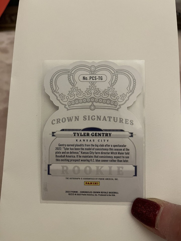 2023 Panini Chronicles - Crown Signatures Tyler Gentry Autographed Card ...