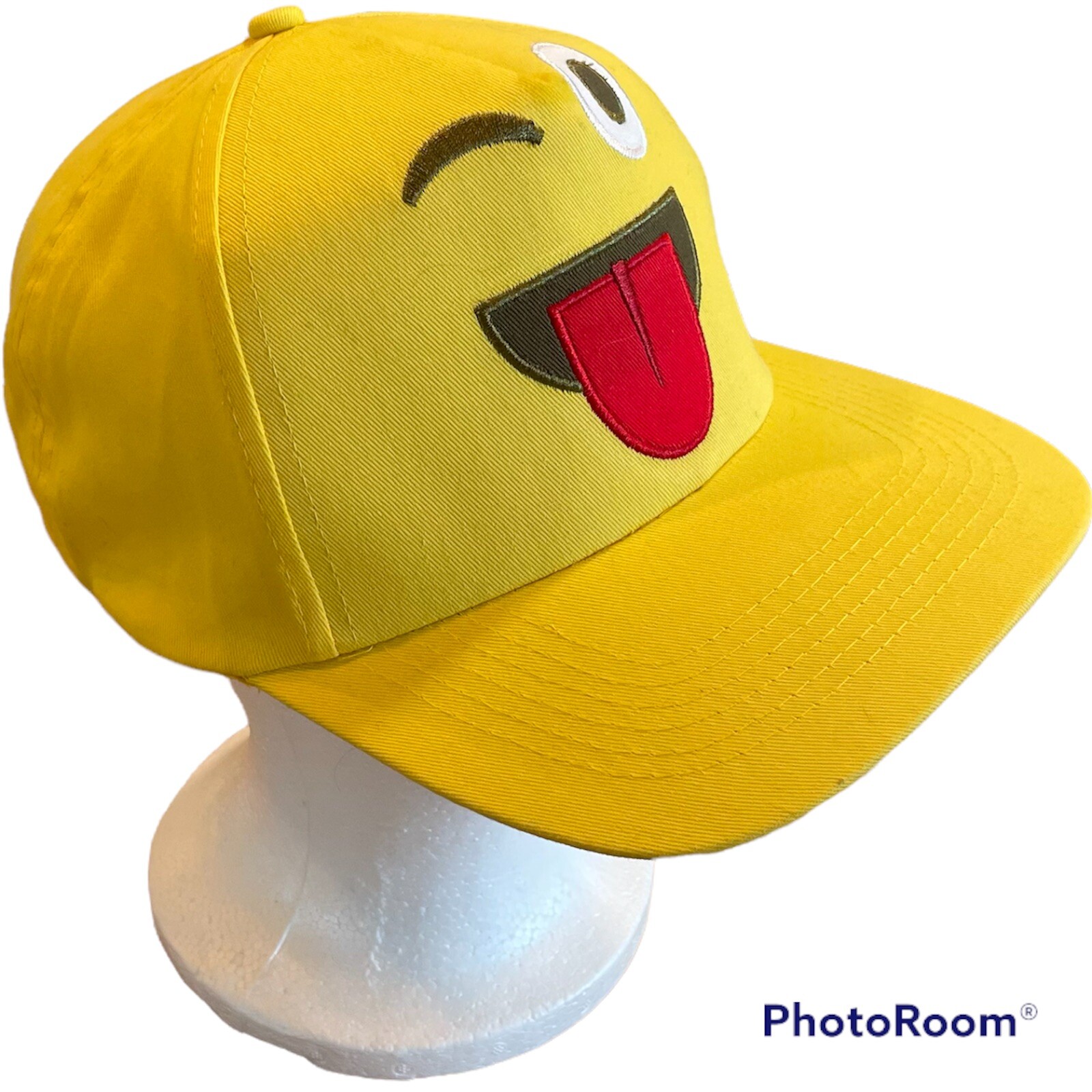 Tongue Out Emoji Trucker Style Snapback Baseball Cap … - Gem