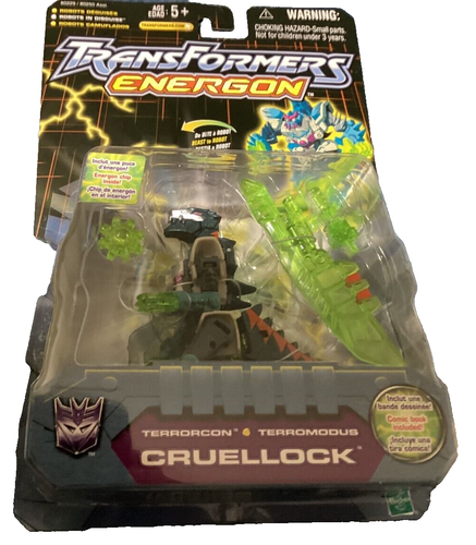 Transformers Energon Terrorcon Cruellock Vtg 2003 Action Figure NEW | eBay