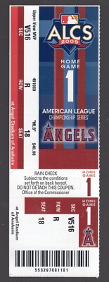2009 ALCS ANGELS HOME GAME #1, SERIES #3, UNUSED TICKET | eBay