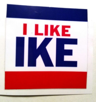 I like Ike sticker decal hotrod rat rod vintage look car truck ...
