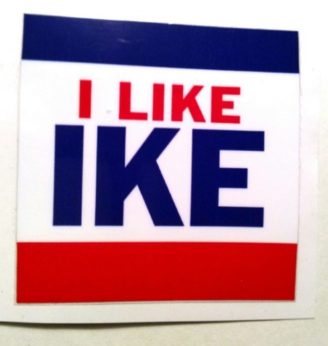 I like Ike sticker decal hotrod rat rod vintage look car truck ...