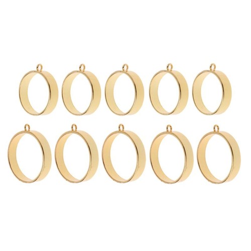 5x/Set Round Framework Open Back Bezels Pendant Blanks for Resin DIY ...