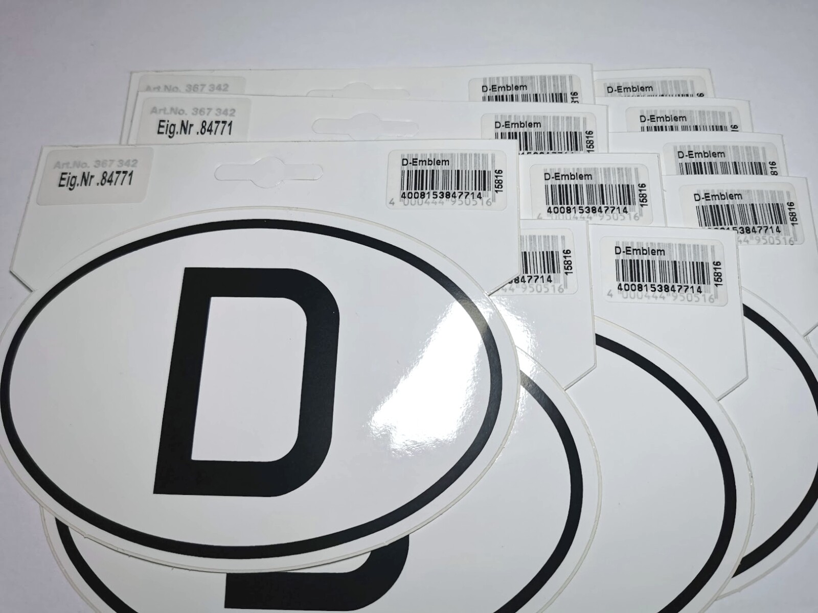 Zehn Stück / 10 Deutschland D-Schild Kennzeichen D Schild Aufkleber 13 ...
