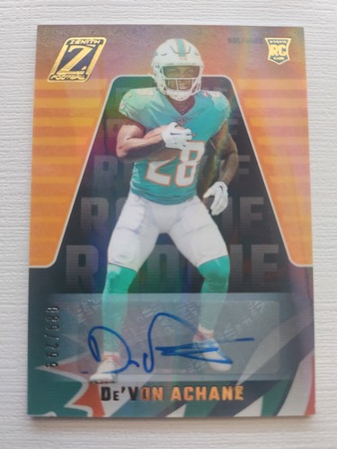 DEVON ACHANE 2023 ZENITH ROOKIE AUTO /299 MIAMI DOLPHINS RC AUTOGRAPH ...