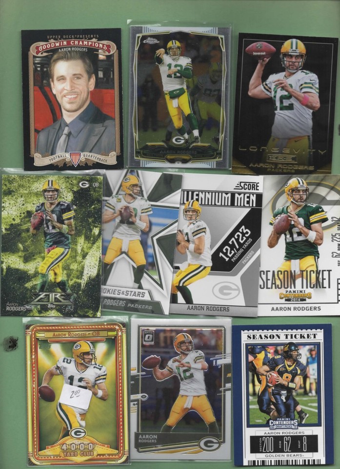 Aaron Rodgers (Green Bay Packers)20 card lot w/Rookie cards(only ...