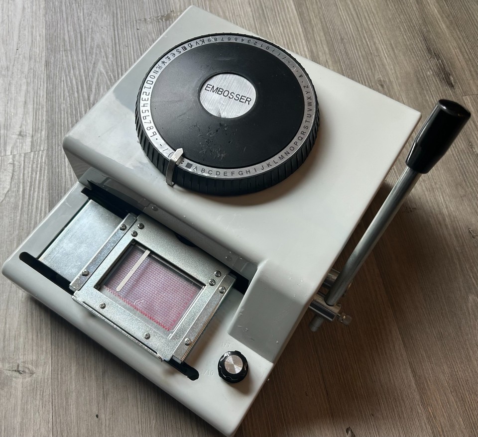 Embossing Machine 72-Characters Card Embosser Printer Code ID PVC ...