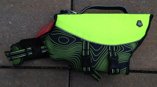 NEW Arcadia Trail High Visibility Yellow Dog Flotation Life Jacket Size ...
