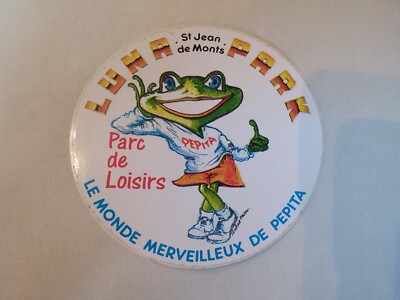Ancie autocollant luna park parc d'attraction grenouille pepita st jean ...