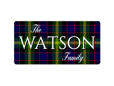 The Watson Family (Watson Modern Tartan) - Metal Sign | eBay UK
