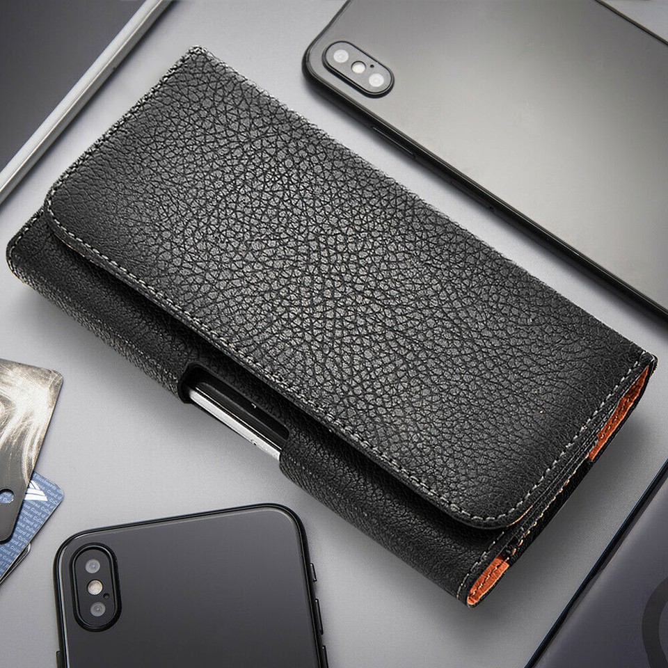Cell Phones Case Horizontal Leather Carrying Pouch Cover with Belt Clip ...