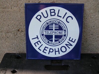 Associated Telephone Co. Public Telephone Embossed Metal Sign 11x11 New ...