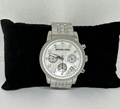 Michael Kors MK5020 Women's Silver Stainless Steel Analog Dial Wrist ...