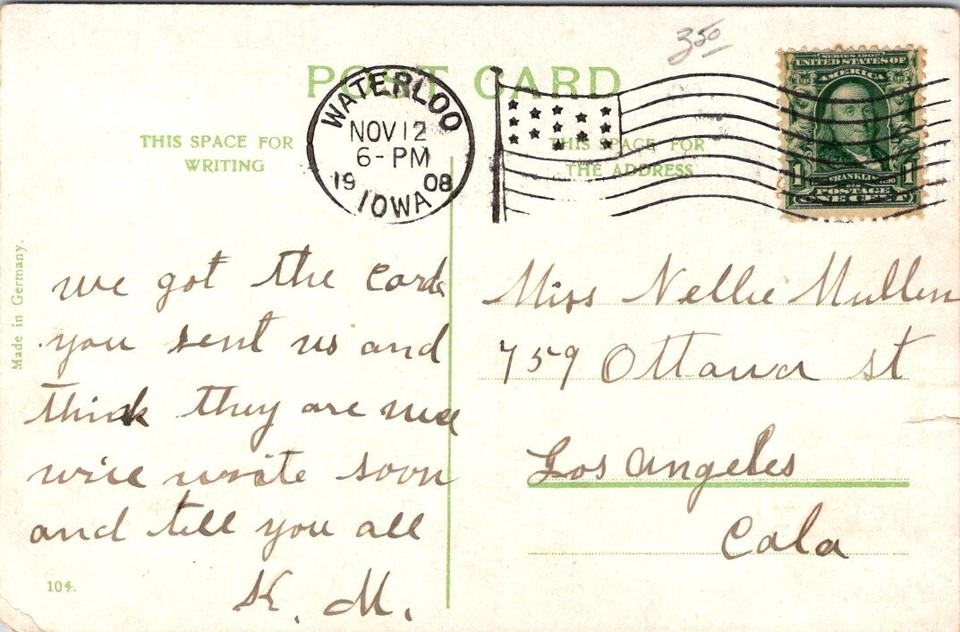 Postcard Cedar Heights & Rock Island Train Waterloo Iowa 1908 Divided ...