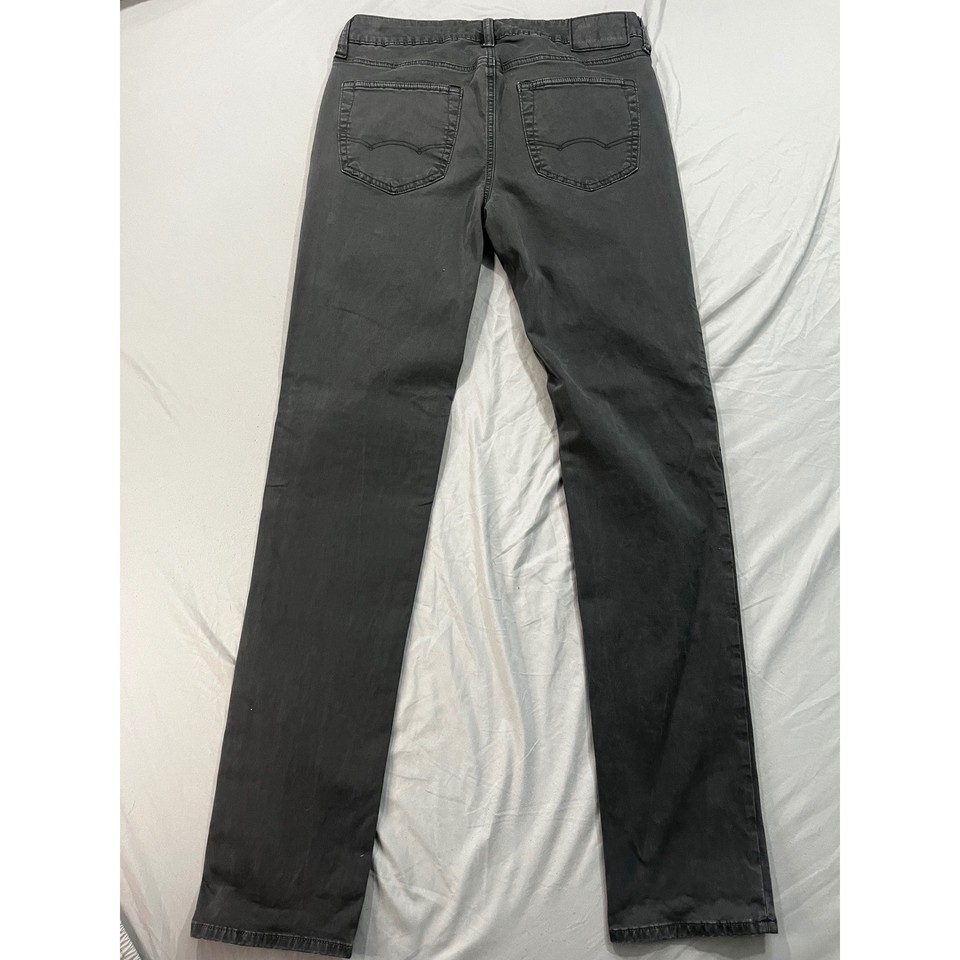 American Eagle Mens 32x36 Flex Slim Pants Charcoal Gray Stretch Denim ...