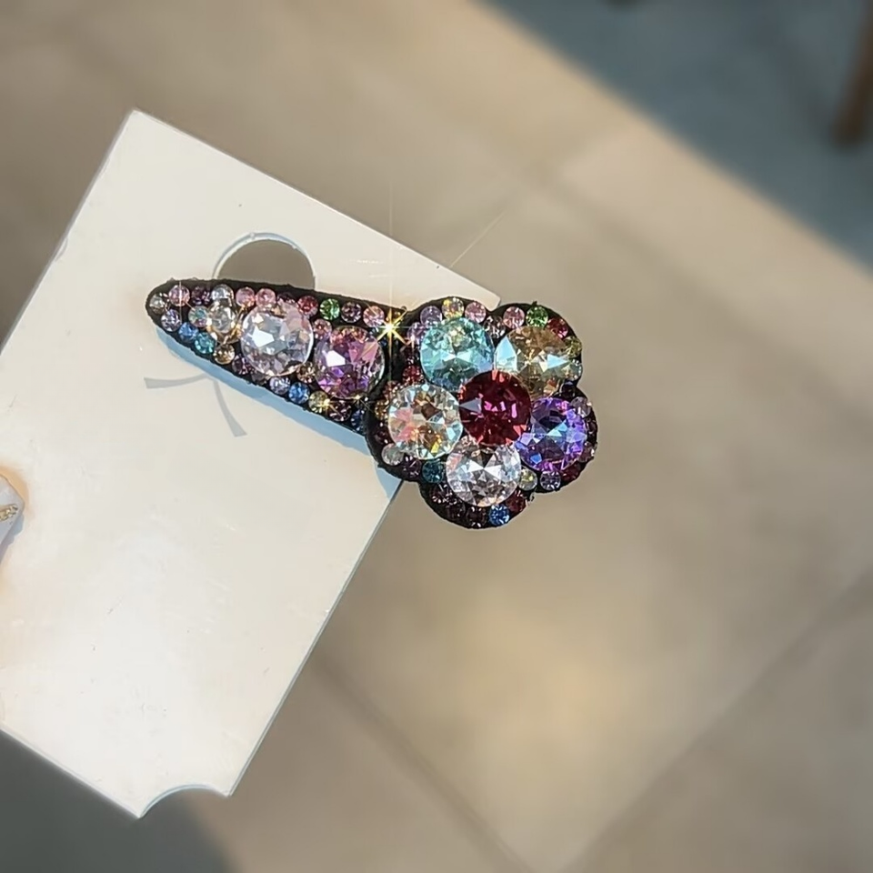 Delicate Flower Hair Clips for Women with Dazzling Rhinestones and ...