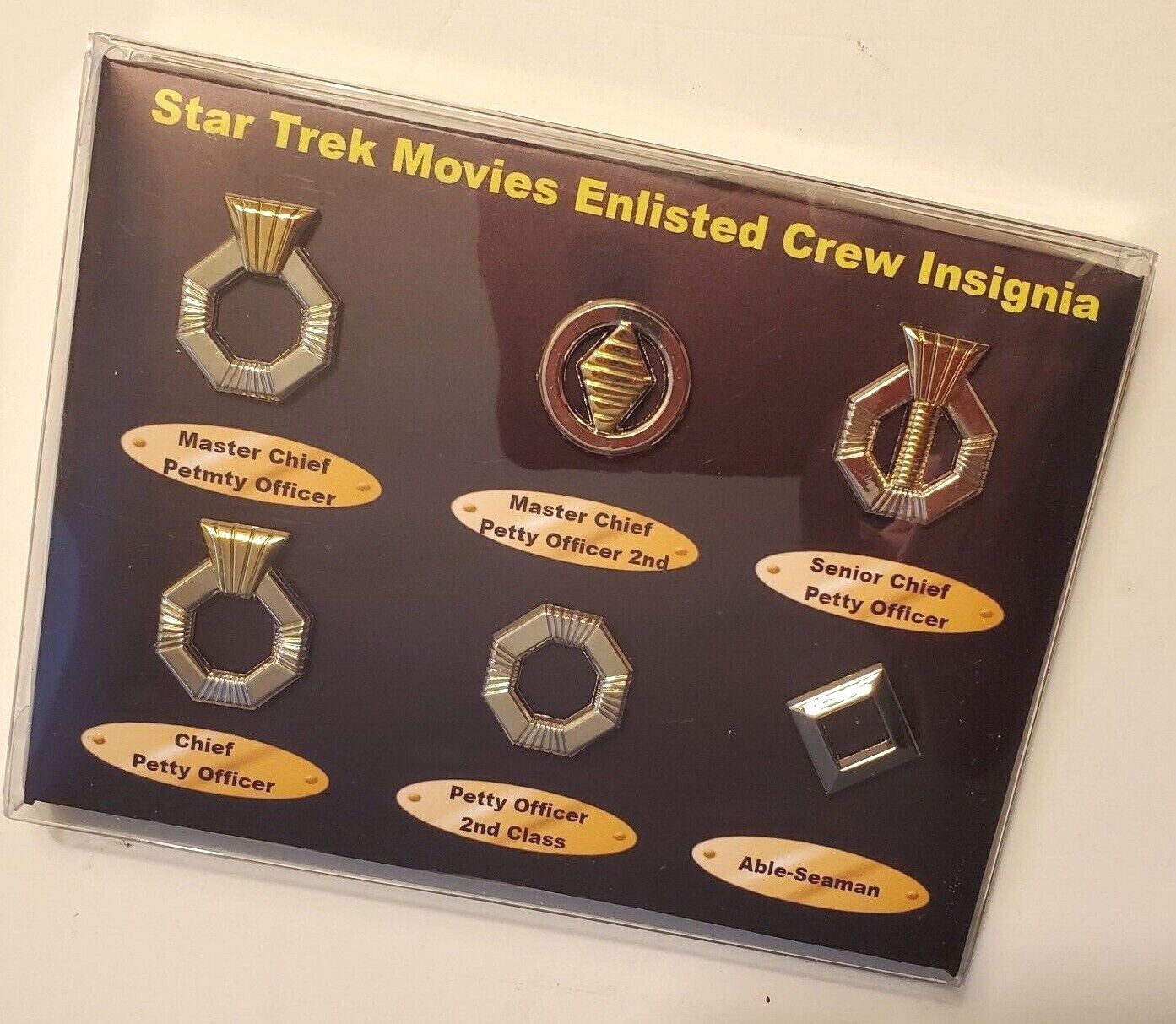 Deluxe Star Trek Movies Enlisted Rank Insignia Pin Collection-U Pick ...