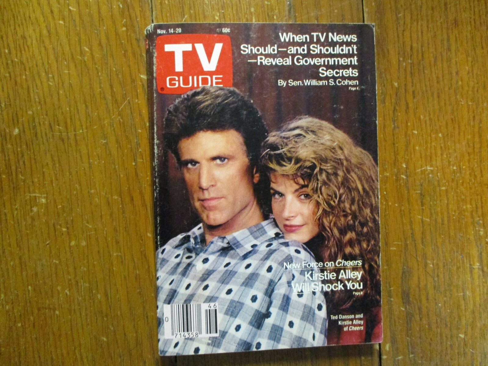 Nov 14-1987 TV Guide(FARRAH FAWCETT/BARBARA HUTTON/KIRSTIE ALLEY ...