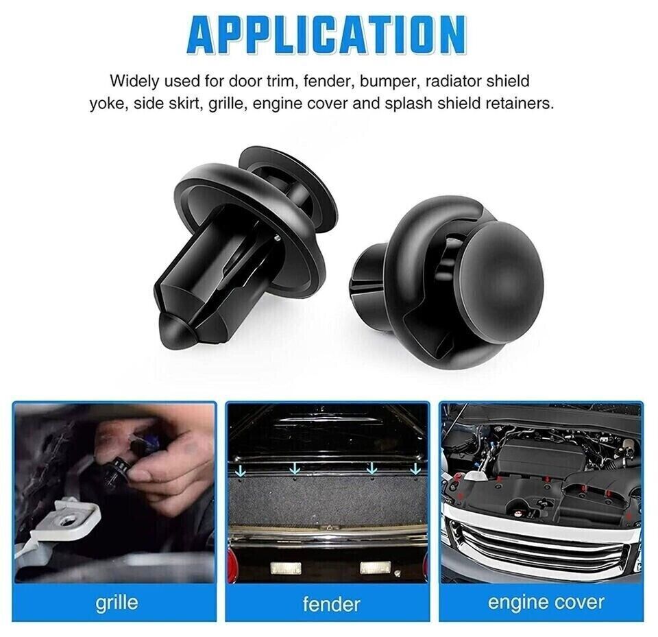 50 Nylon Push Type Retainers Clips for Subaru BRZ Forester Impreza WRX ...