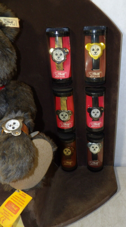 VTG 1992 Steiff Teddy Bear Watch Display Birgit Steiff Signed FAO ...