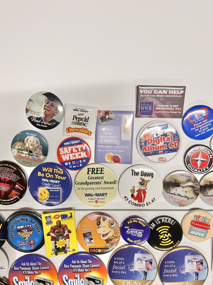 Vtg Lot of 88 Walmart Advertising Employee Pin Back Buttons 80’s 90’s ...