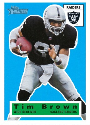 TOPPS-HERITAGE Tim Brown RAIDERS Notre Dame FIGHTING-IRISH HOF | eBay