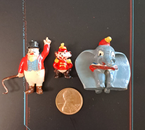 Marx Disneykins Dumbo Timothy Mouse Circus Ringmaster Plastic Figurines ...