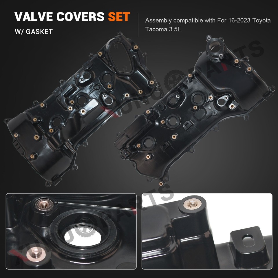 Left & Right Side Valve Covers Set for 2016-2019 Toyota Tacoma 3.5L ...