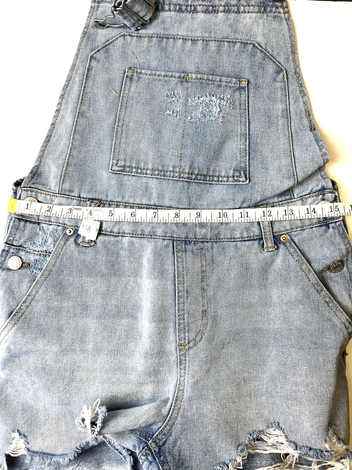 Wild Fable Women's Size XS Light Wash Distressed Denim Overall Jean ...