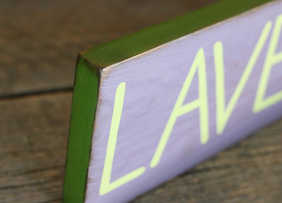 Custom Painted Wood Sign Lavender 14 inch Summer Garden Decor | eBay