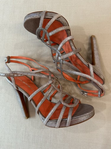 NWT - Women’s Sexy Strappy High-Heel Platform Sandals In Matte Silver ...