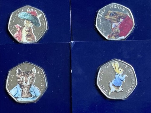 Coin Shop Treasures Beatrix Potter 50p Coins Peter Jemima Full Sets ...