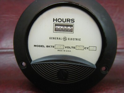 General Electric Hour Meter Model 8KT9 (M125) Made In USA, Runs on 10 ...