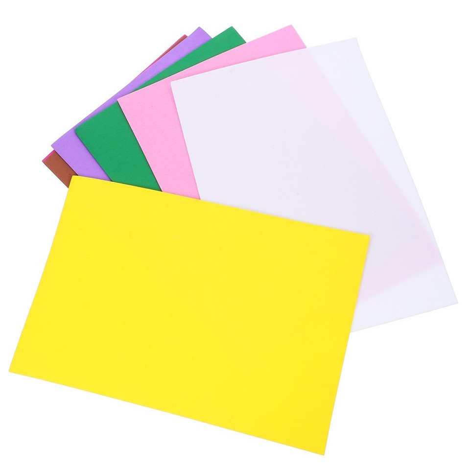 50 Pcs Diy Sponge Paper Coloured Craft Colorful Papers Colored for ...