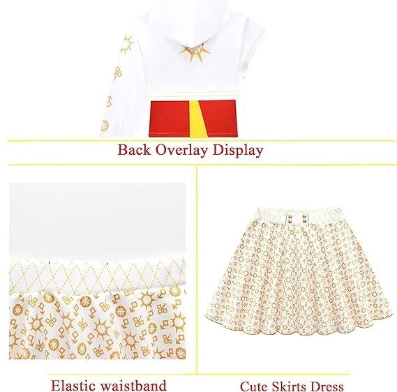 ENQANGE Zombies Costume for Kids Girls 4PCS Halloween Zombie Daywalker ...