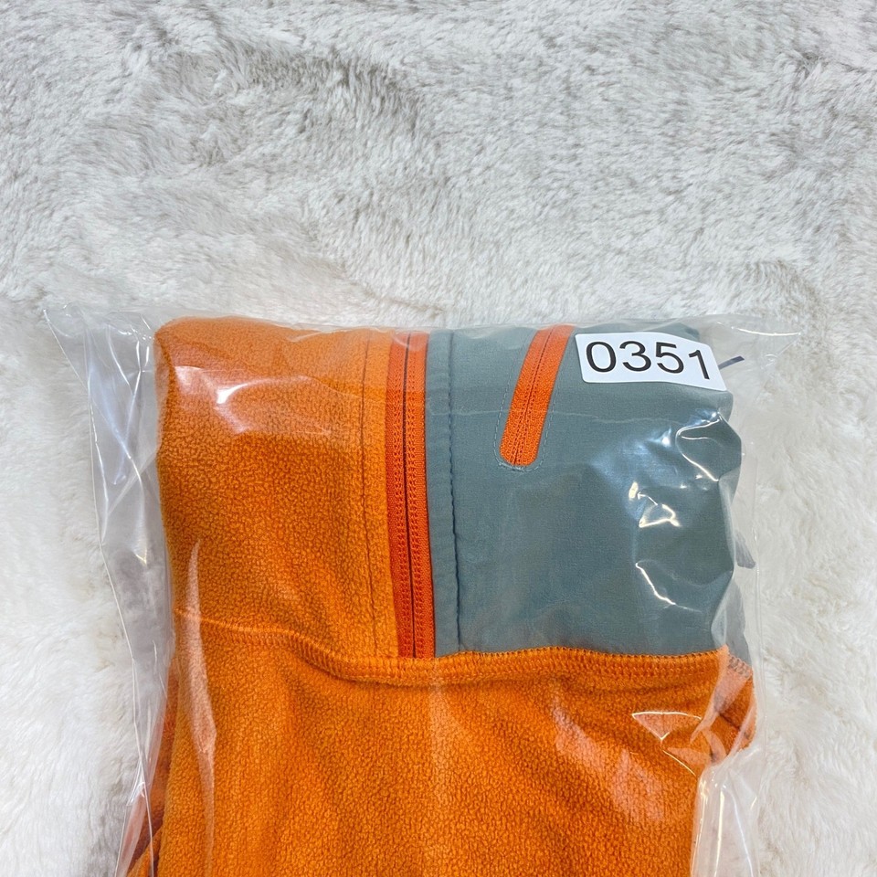 The North Face Mens Fleece Pullover Jacket Orange Gray FlashDry Mens S ...