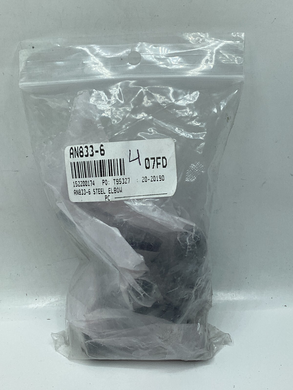 (Pack of 4) AN833-6 Aircraft Tube Hose Bulkhead Elbow Fitting Steel | eBay