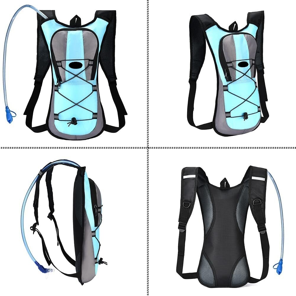 2L Hydration Backpack Pack + Water Bag Bladder Cycling Hiking Running ...