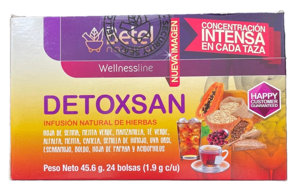 Detoxsan Total Detox Tea by Betel Whole Body Detox Formula - 24 TeaBag ...