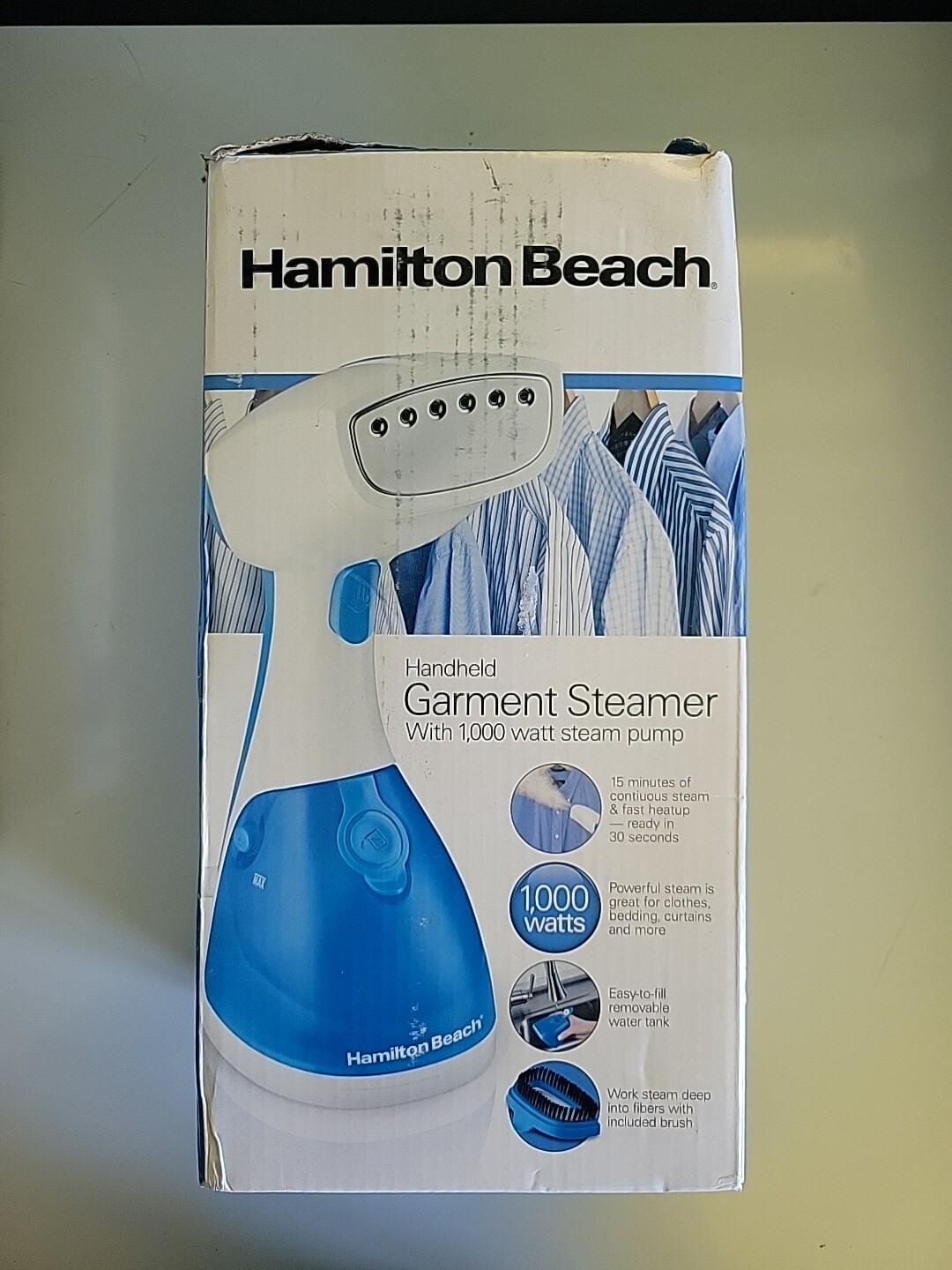 Hamilton Beach Handheld Garment Steamer for Clothes, Fabric and Drapes ...