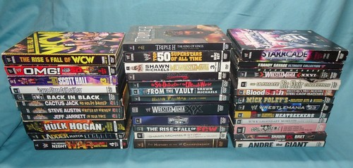 Huge Lot of 80 dvds = Wrestling WWE DVD And Box Sets = HOGAN CENA ...