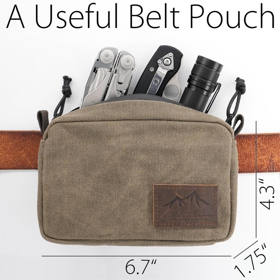 Belt Pouch for Men Women YKK Zippers EDC Pouch Belt Bag Waist Pack for ...